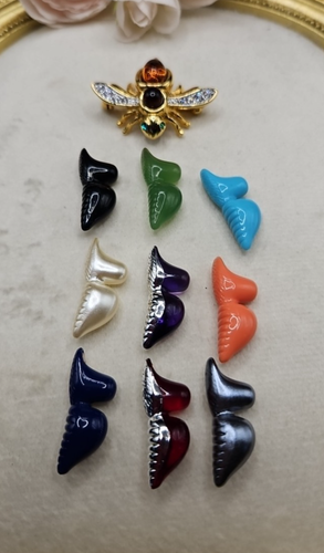 Vintage Joan Rivers Interchangeable Bee W/ Bag Brooch Pin Rhinestone ...