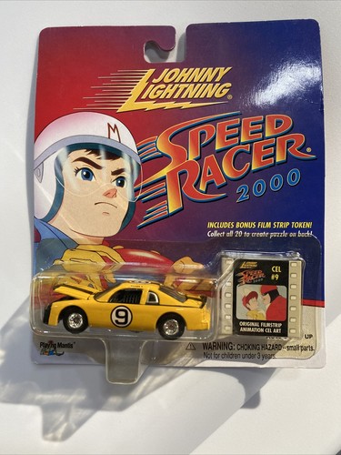 JOHNNY LIGHTNING SPEED RACER 2000 RACER X STOCK CAR #9 W/ ANIMATION CEL ...