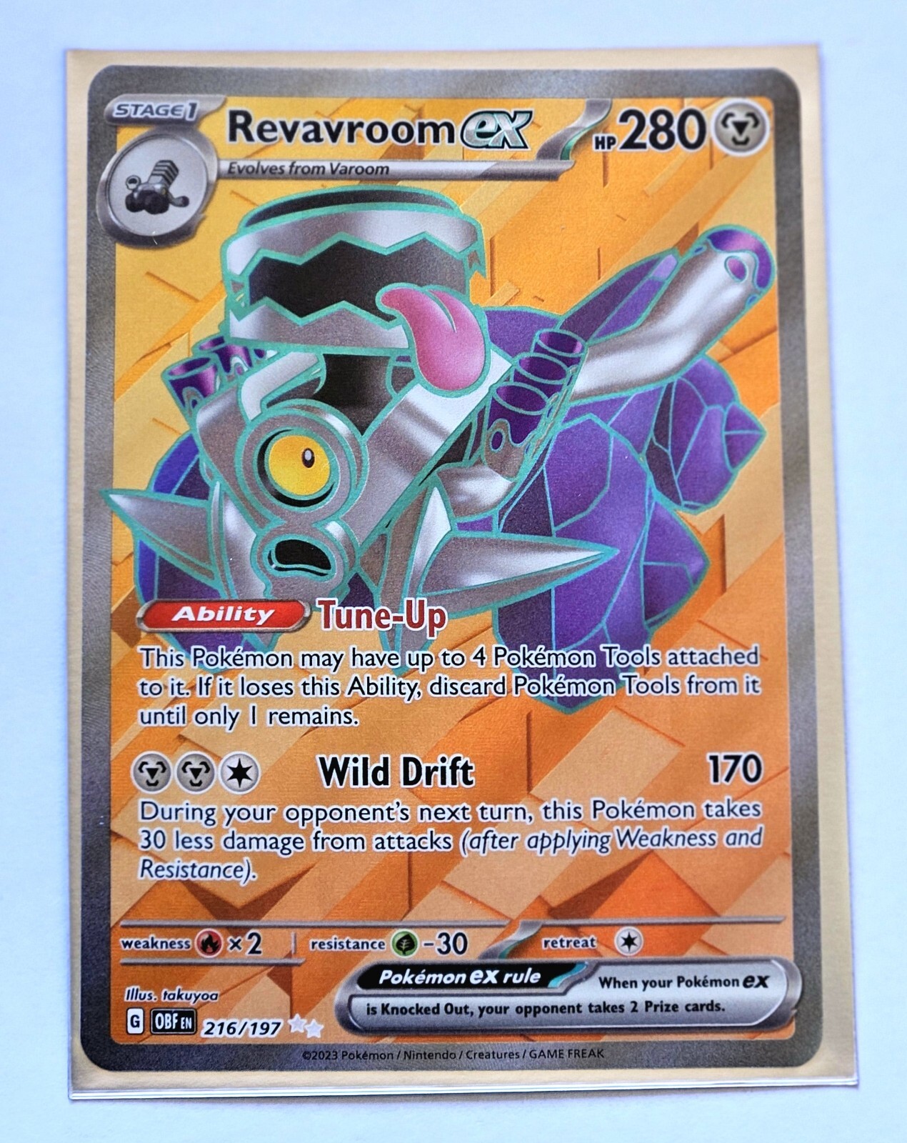 Pokemon REVAVROOM EX 216/197 Obsidian Flames ULTRA RARE FULL ART | eBay