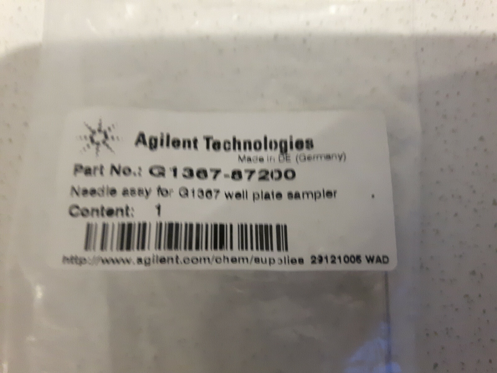 Agilent G1367-87200 Needle assembly Well plate autosampler | eBay