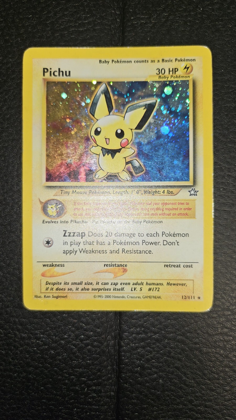Pokémon TCG Pichu Neo Genesis 12/111 Holo Unlimited Holo Rare | eBay