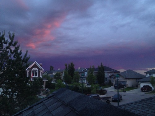 Dramatic Sunset Over Suburban Neighborhood Scene Print 8x10 11x14 | eBay