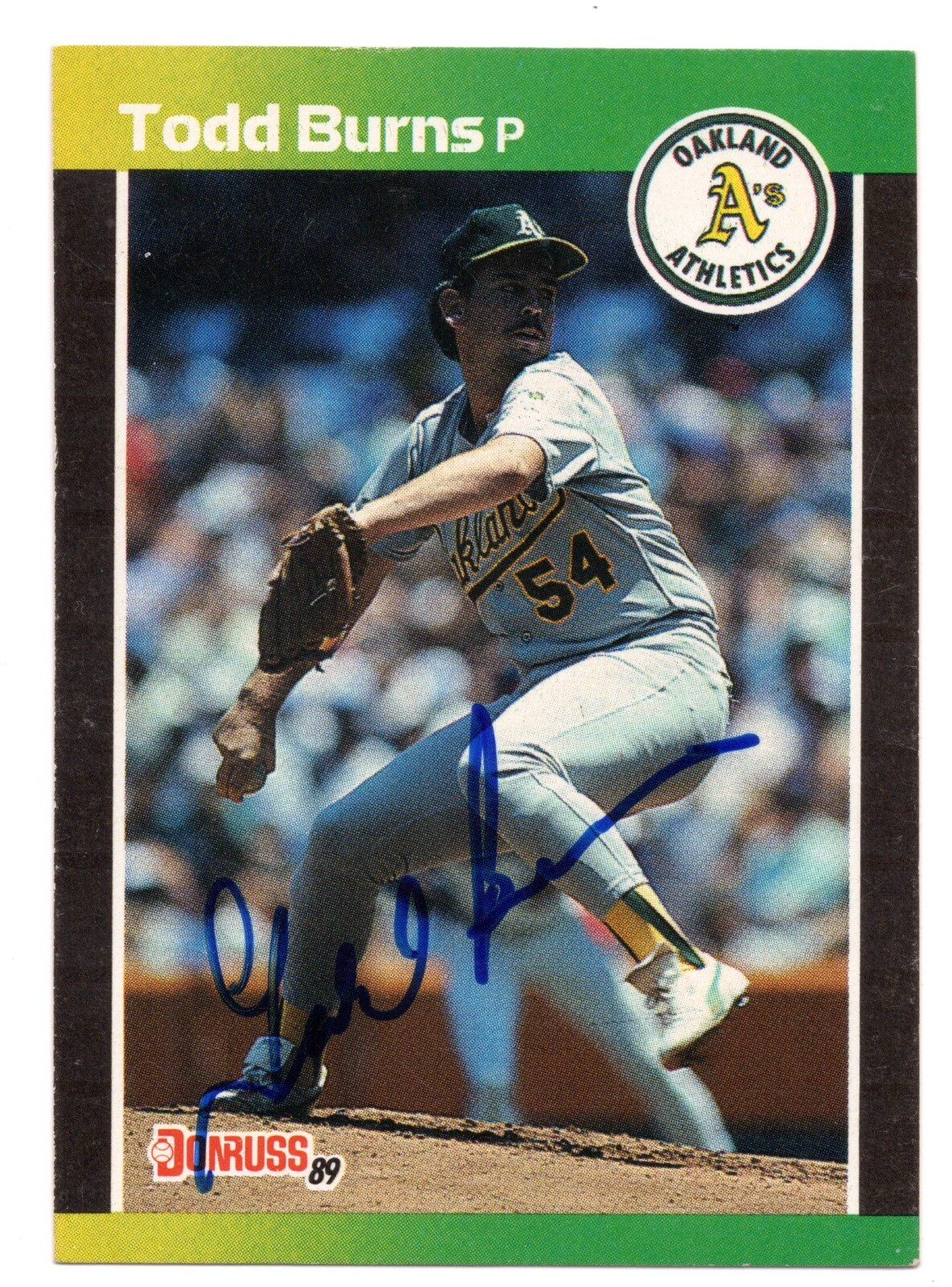 Todd Burns Autograph On A 1989 Donruss - Oakland Athletics | eBay