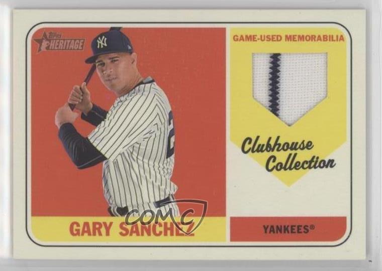 Gary Sanchez 2018 Topps Heritage #CCR-GSA Clubhouse Collection Relics ...