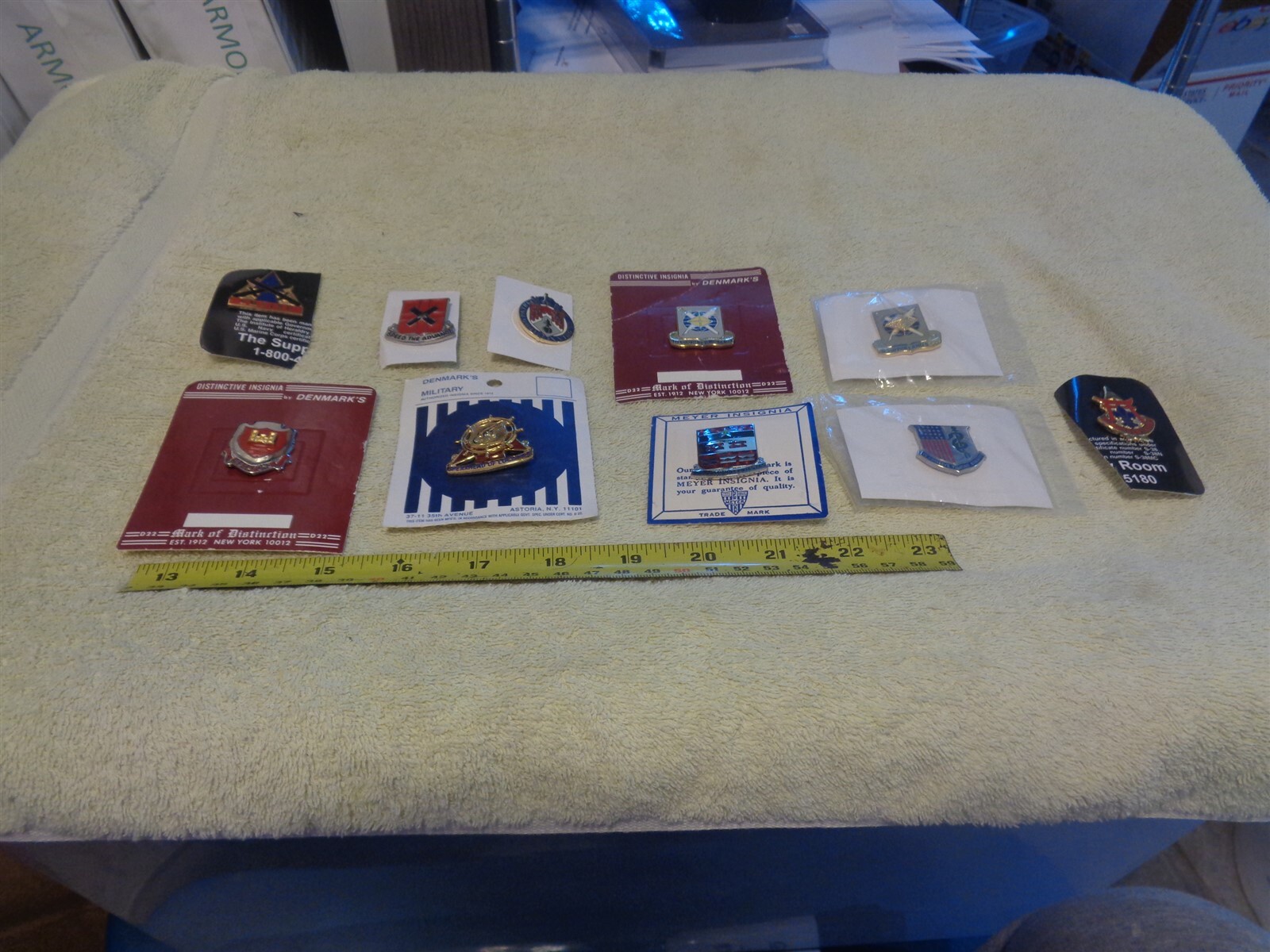 Ten (10) Brand New Unit Crest Still on Original Cards, DI, DUI (BOX#SPY ...