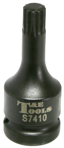 M10 x 1/2" Drive Multi-Spline Impact Socket T&E Tools S7410 | eBay