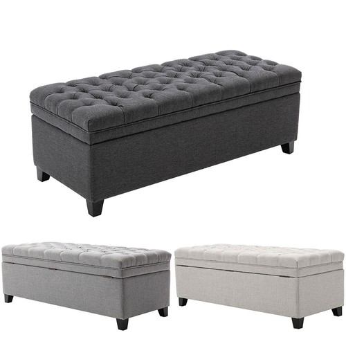 Chesterfield Storage Ottoman Footstool End of Bed Sofa Bench Window ...