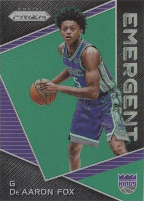 2017-18 Panini Prizm - Emergent De'Aaron Fox #EM-DEA Green Prizm (RC ...