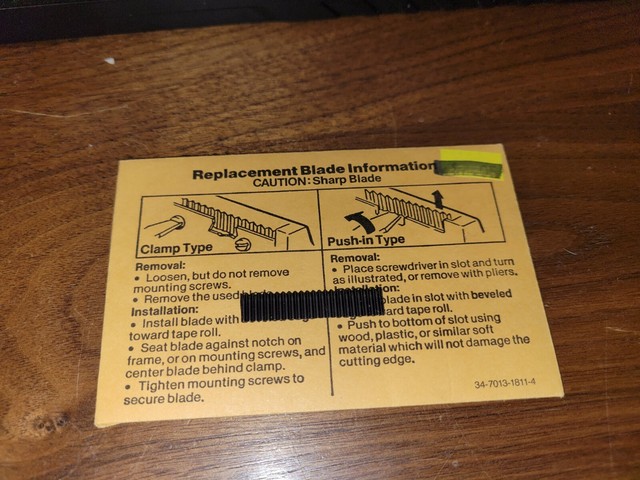 3M Scotch 78-8015-6718-7 C-23 and M96 Dispenser Blade D3 for sale ...