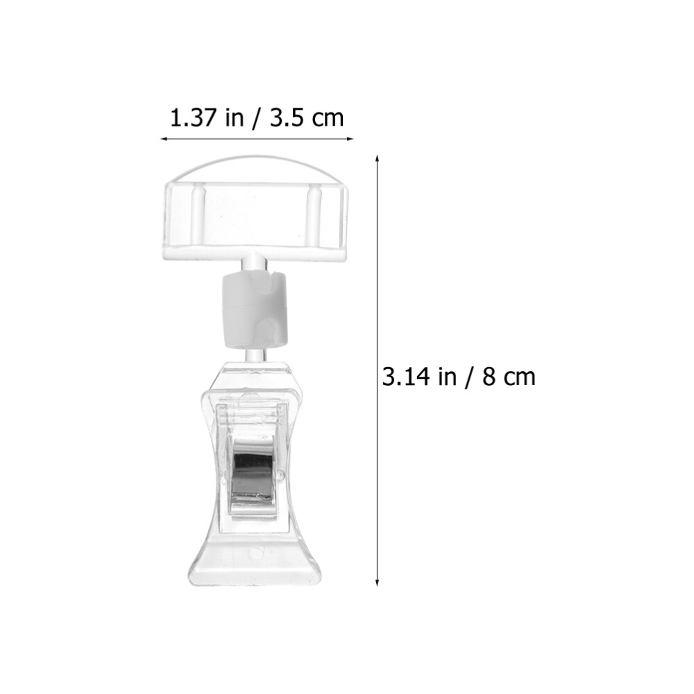 10Pcs plastic shelf talker clips Name Card Clips Price Tag Holder Label ...