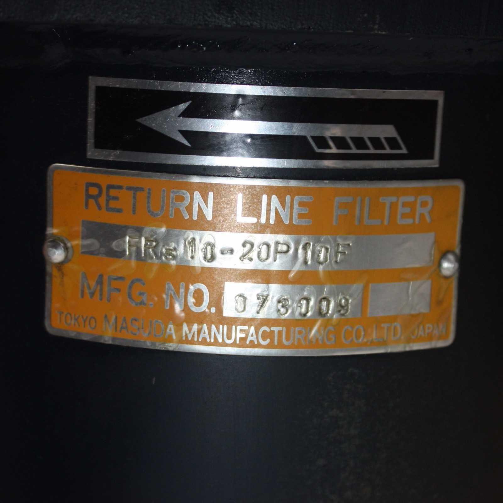 MASUDA Return line hydraulic filter FRs10-20P10F 073009 FR1210 | eBay ...