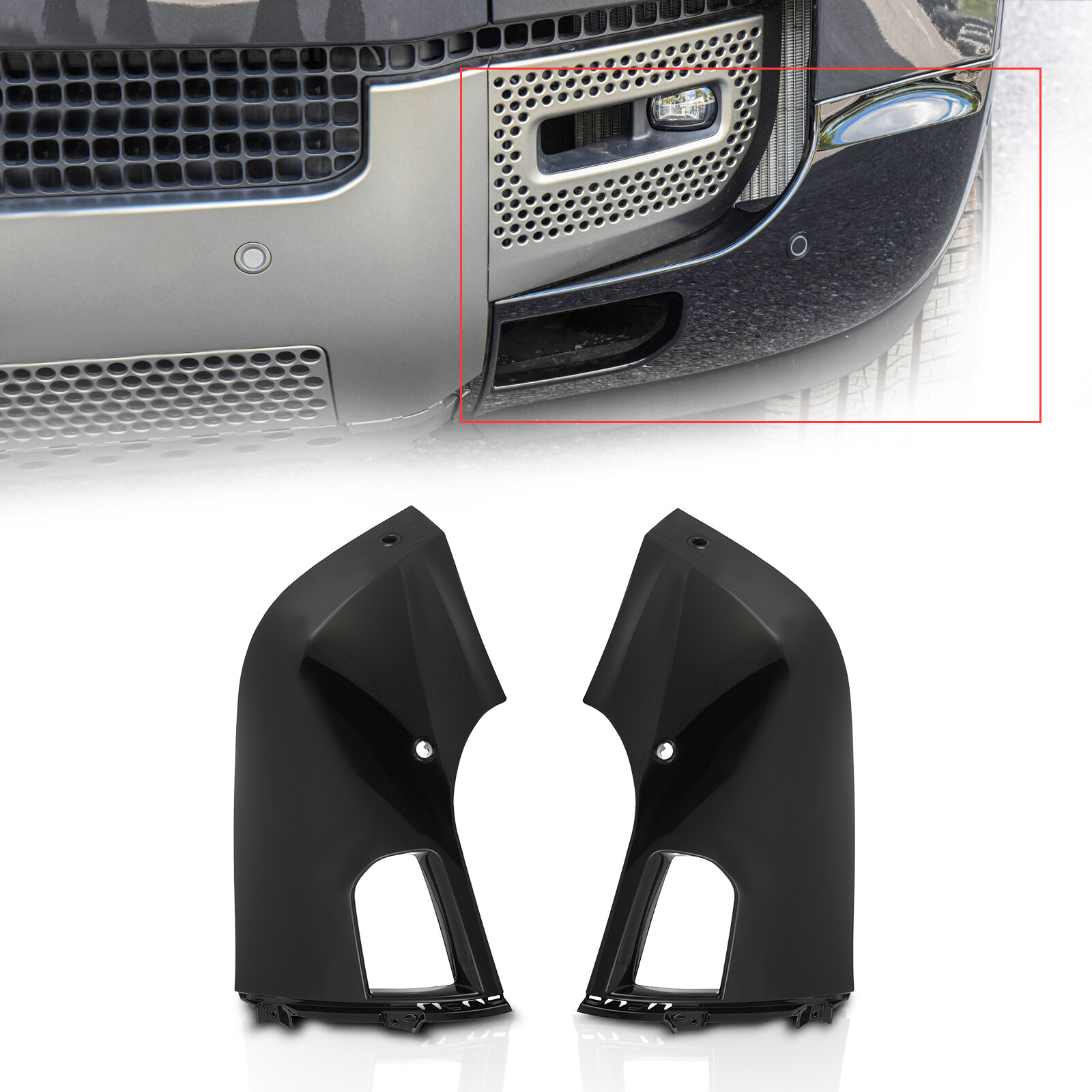 Front LH&RH Bumper Protector Moulding Cover 2020+ For Land Rover ...
