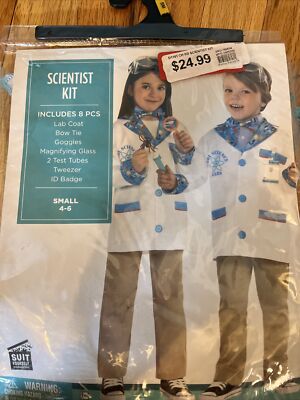 Scientist Kit Doctor Suit Yourself Dress Up Halloween Costume Lab Coat ...