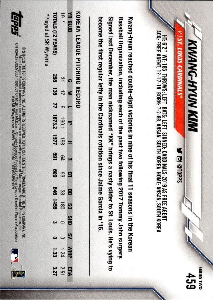 KWANG-HYUN KIM CARD #459 BUY ANY 2 ITEMS FOR 50% OFF B221R3S3P32 | eBay