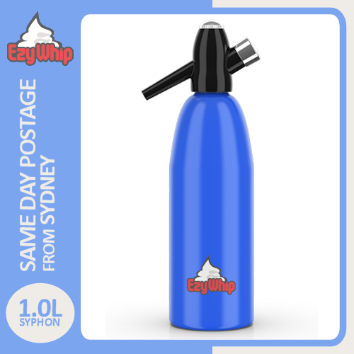 EZYWHIP SODA SIPHON 1.0L BLUE SYPHON CARBON DIOXIDE SPARKLING BUBBLES ...