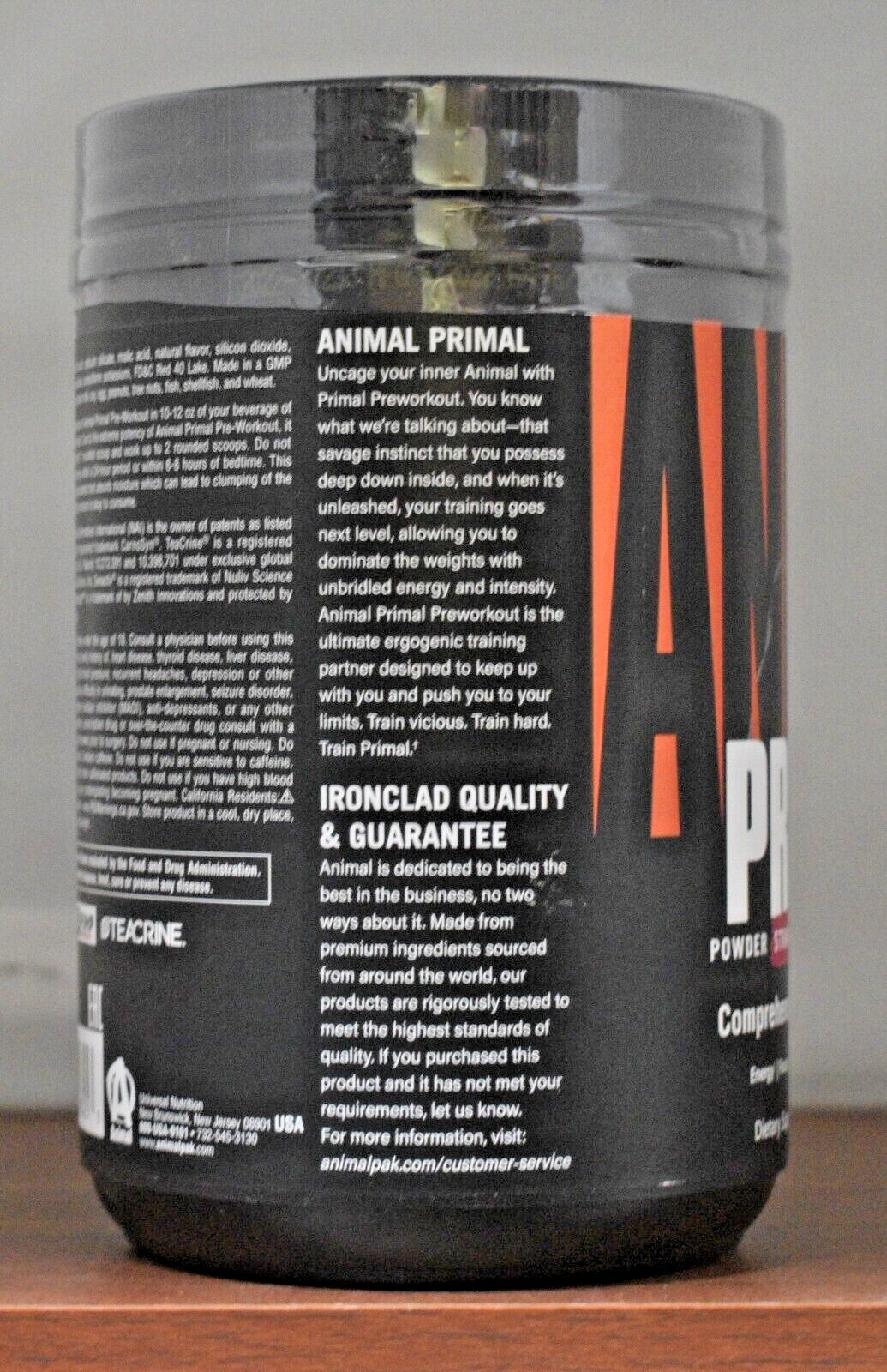 Animal Primal Pre-workout 17.9 oz Universal Nutrition (Choose Flavor ...
