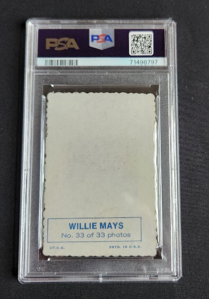 1969 Topps Deckle Edge #33 Willie Mays Giants - PSA 5 EX ...