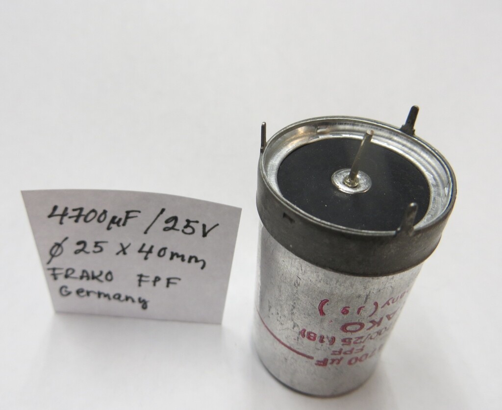 4700uF 25V Electrolytic Capacitors ELKO Frako vintage 1pc. | eBay