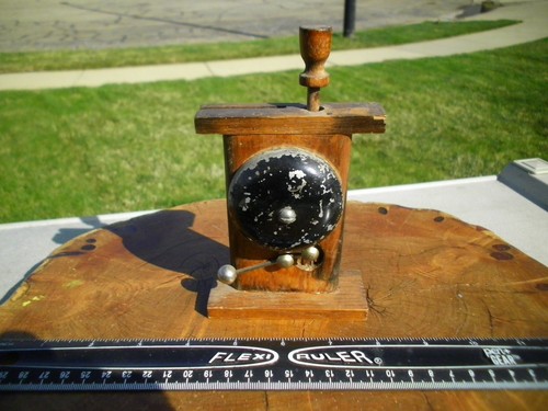 Vintage 1800s Antique Primitive Butlers Servants Wooden Childs Toy Bell ...