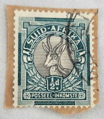 South Africa SUID AFRIKA ~ Posseel/Inkomste ~ ½d Stamp ~ Posted ~1943 ...
