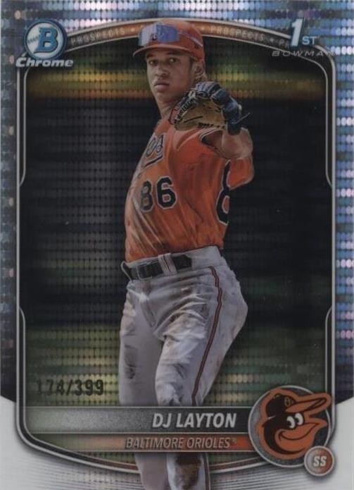 2025 Bowman Chrome - Prospects DJ Layton, DJ Layton #BCP-252 Pulsar ...
