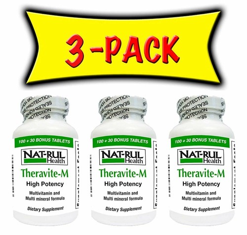 Nat-Rul Health Theravite-M High Potency Multivitamin Tablets 130 Count ...