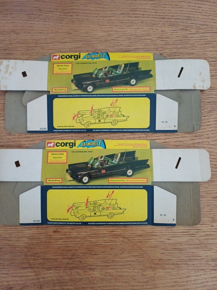 Corgi Toys 267 Batmobile, Boxed, Original, Vintage, Complete set ...