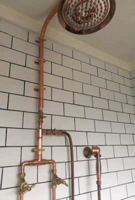 Hand Made, Professional Copper Shower. Made To Order- Any Shape & Size ...