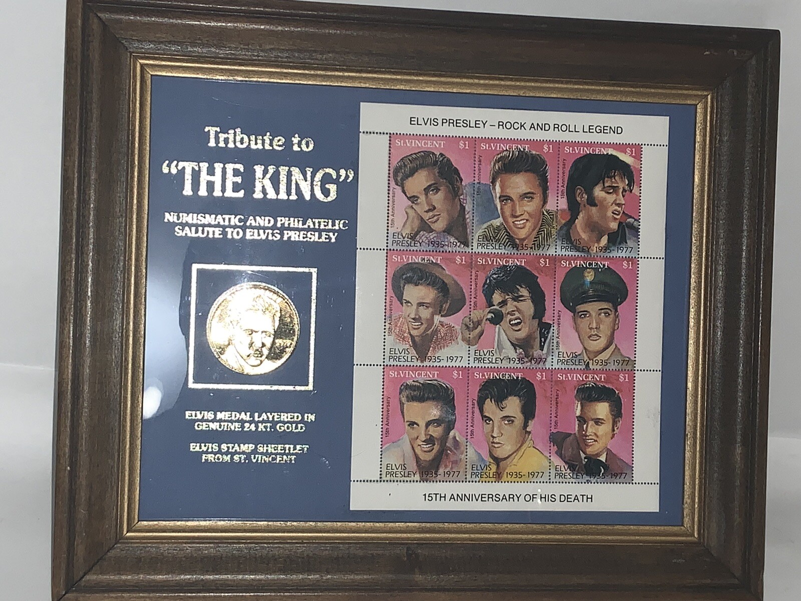 TRIBUTE TO THE KING SALUTE TO ELVIS PRESLEY FRAMED STAMP SET | eBay