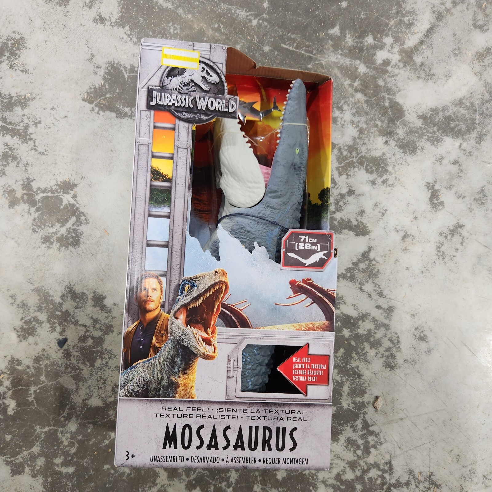 JURASSIC WORLD MOSASAURUS Real Feel Park Dinosaur NEW A4 887961590678 ...