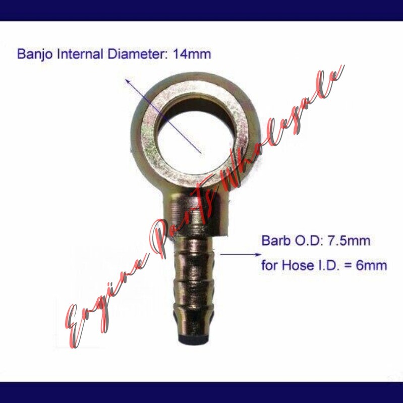 Banjo Fitting M6 M8 M10 M12 M14 M16 M18 Hose Barb 1/8" to 9/16 ...