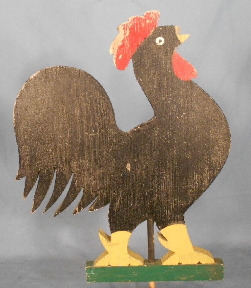 Wooden Rooster Weathervane
