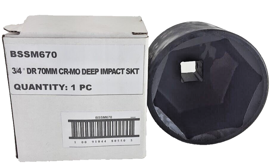 3/4" DR. X 70MM DEEP IMPACT SOCKET 6 POINT SKT Chrome-Molly CR-MO ...