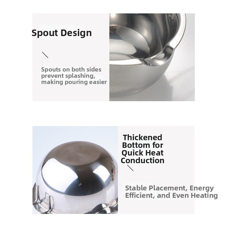 Double Boiler Melting Pot 304 Stainless Steel for Chocolate Butter ...
