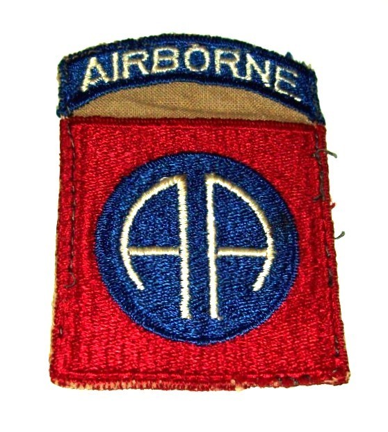 TOP ORIGINAL POST WW2 GERMAN MADE 82nd AIRBORNE DIVISION PATCH & TAB ...