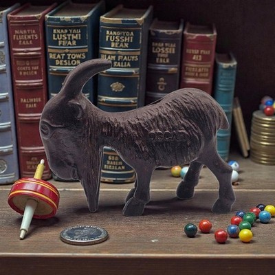 VTG Cast Iron OSCAR The Goat Bank Heavy Metal Doorstop Farm Animal ...