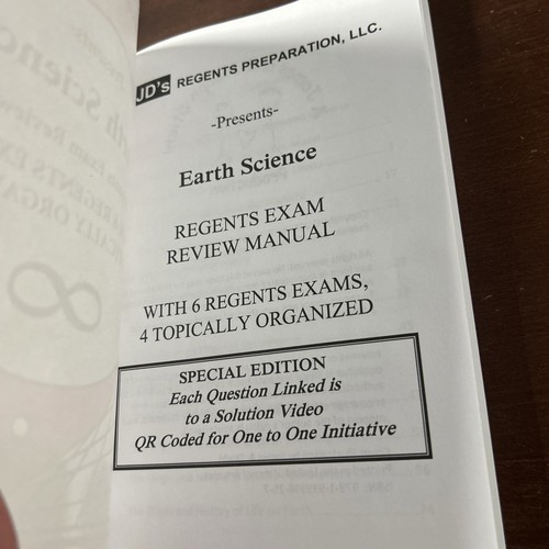 JD'S Earth Science Regents Exam Review Perpetration Book Physical ...