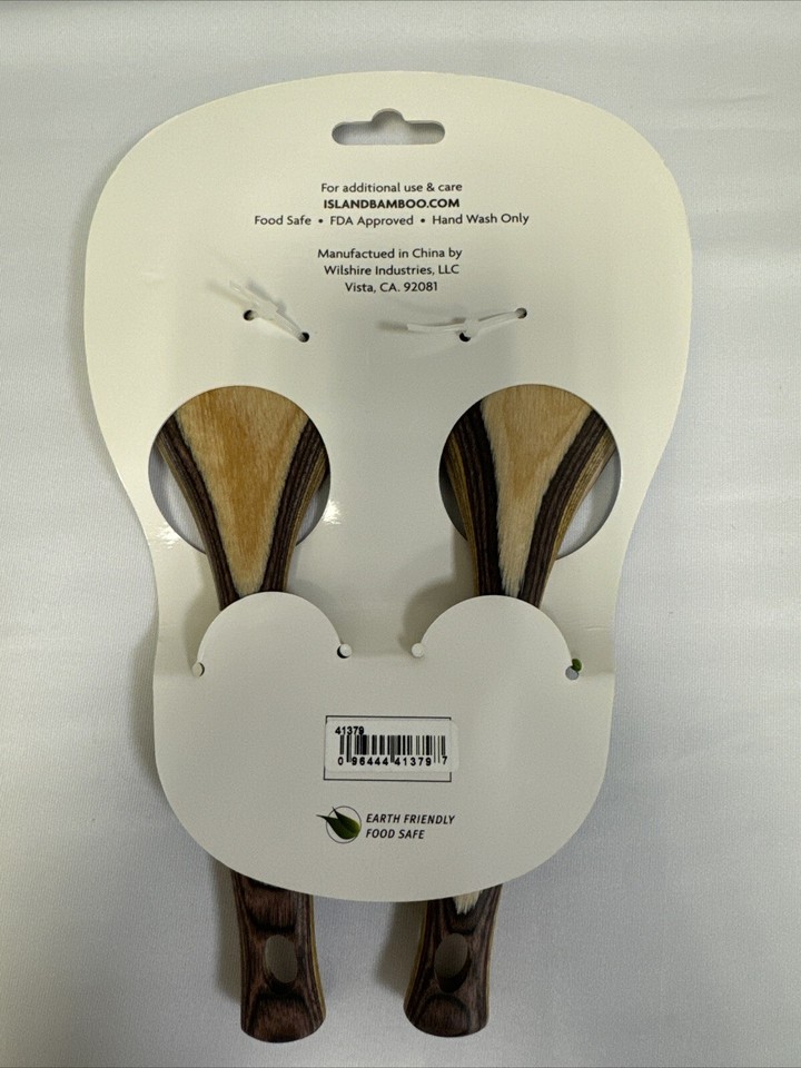 Island Bamboo Pakka Salad And Pasta Server. FDA Approved Food Safe | eBay