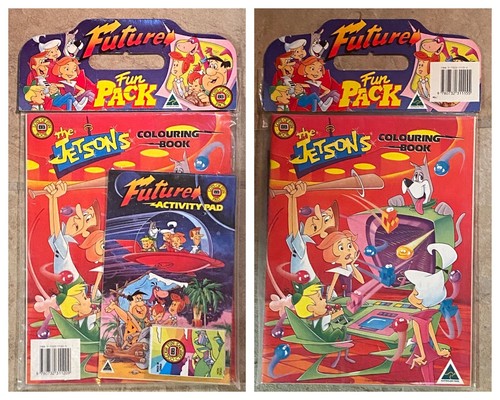 THE JETSONS FLINTSTONES FUTURE FUN PACK COLOURING ACTIVITY SET 1990 NEW ...