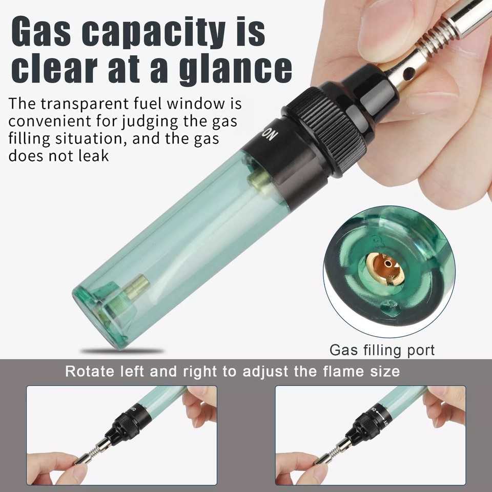 14x Gas Butane Soldering Iron Torch Pen Cordless Welding Solder Burner ...