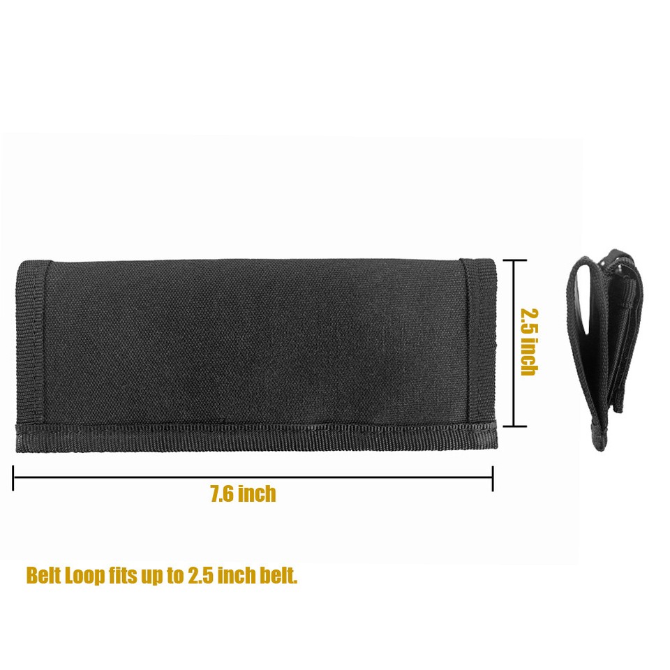 Triple Speedloader Carrier Pouch for Belts 9 22 38 357 40 44 45, 5-6 ...