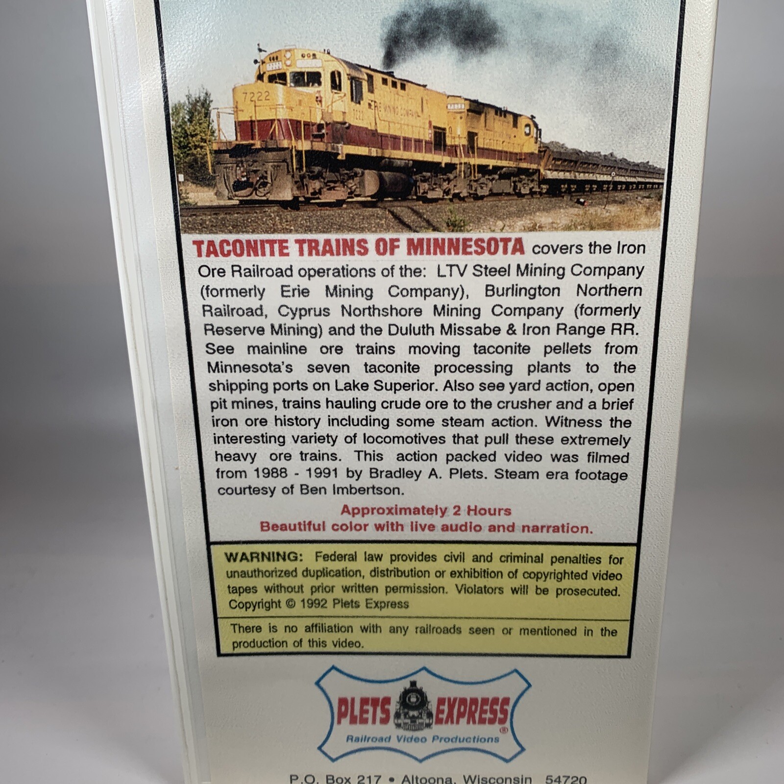 Taconite Trains of Minnesota VHS By Plets Express 1992 | eBay