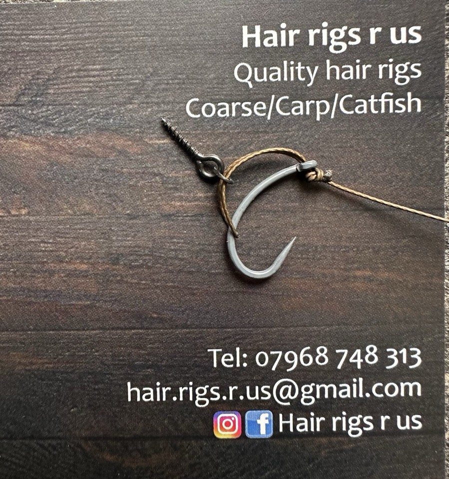 5 Multi Rigs Baitscrew CARP Size 6 Barbless Loop End Korda Coated Braid ...