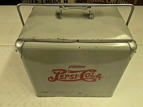 Vintage Original Drink Pepsi:Cola Gray Pepsi Ice Chest W/ Lid & Tray ...