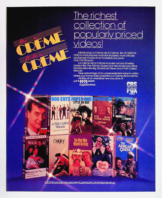 CBS Fox Video VHS 1989 Trade Print Magazine Ad Poster ADVERT | eBay