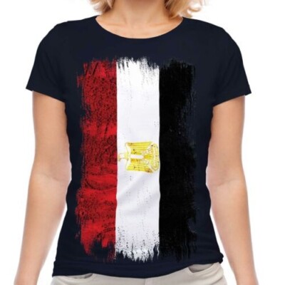 EGYPT GRUNGE FLAG LADIES T-SHIRT TEE TOP MISR EGYPTIAN MASR SHIRT ...
