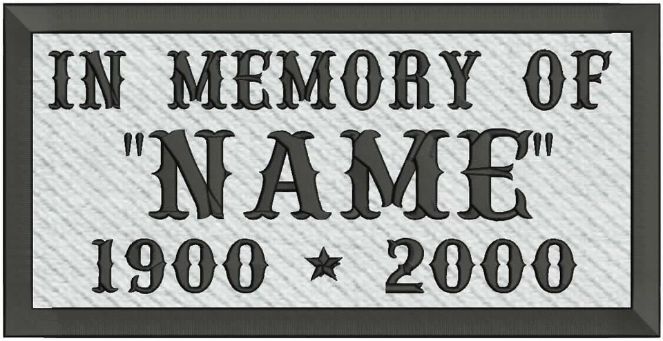 MC PATCHES CUSTOM EMBROIDERED IN MEMORY 4 PACK MOTORCYCLE BIKER CUT RIP ...