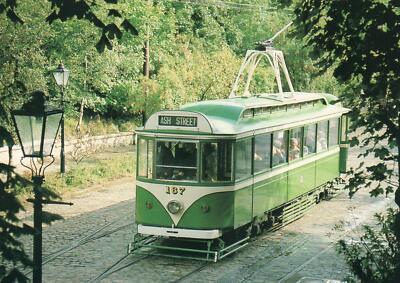 VINTAGE Tramway Museum Crich Blackpool Tram 167 Heading to Wakebridge ...