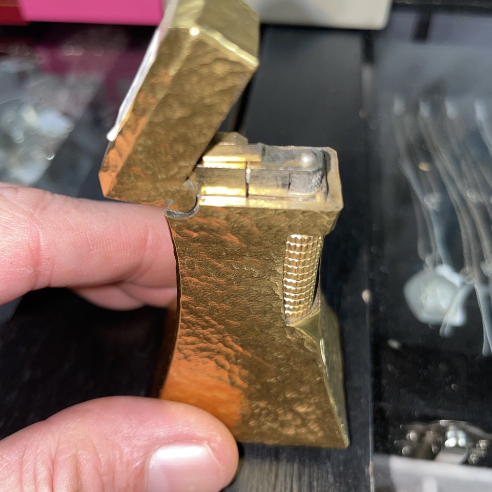 Dunhill Lighter 'Art Metal Works' Vintage England Made Gold Plate | eBay UK