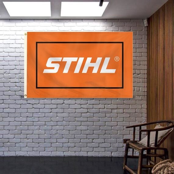 STIHL Banner Flag 3x5 FT Logo Chain Saw Tools Equipment Garage Man Cave ...